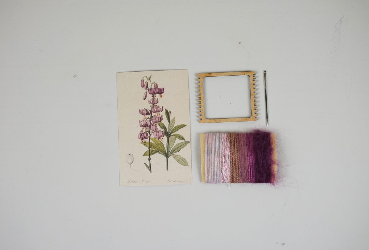 Lilium Purple DIY weaving kit small - FynBoschDesign